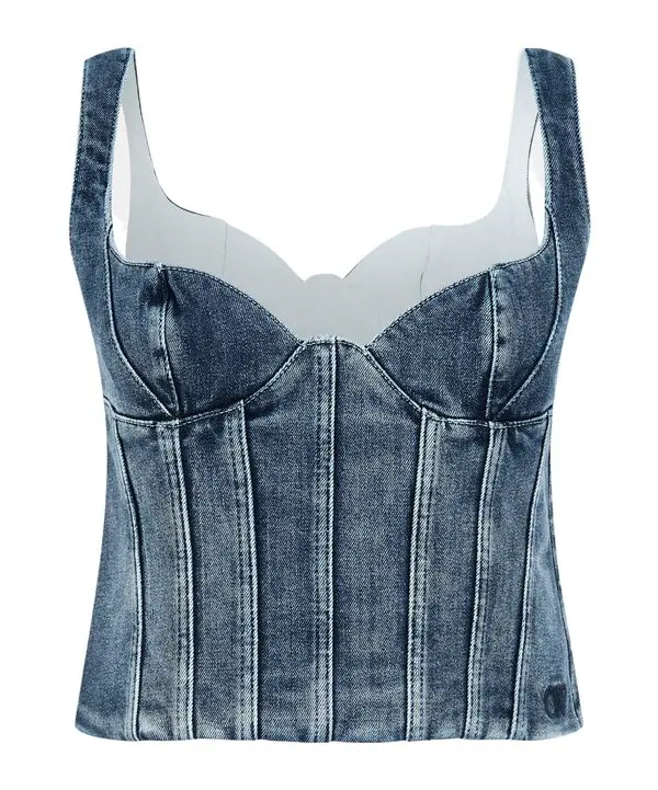Off-White Camisole Top - Blue