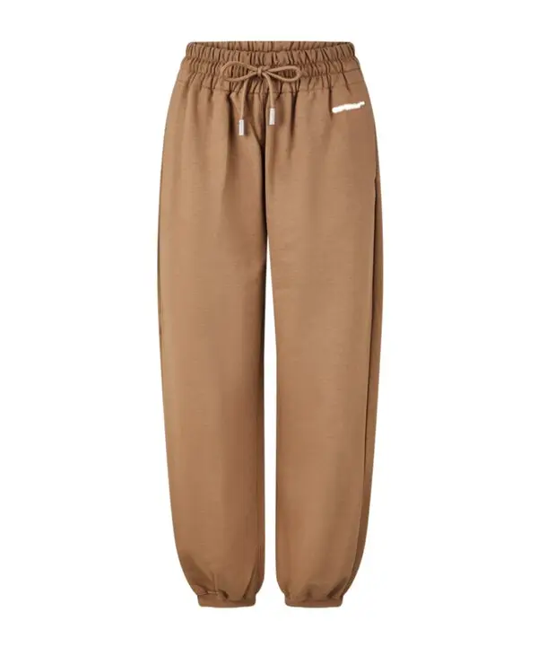 Off-White Embroidered Logo Track Pants - Brown