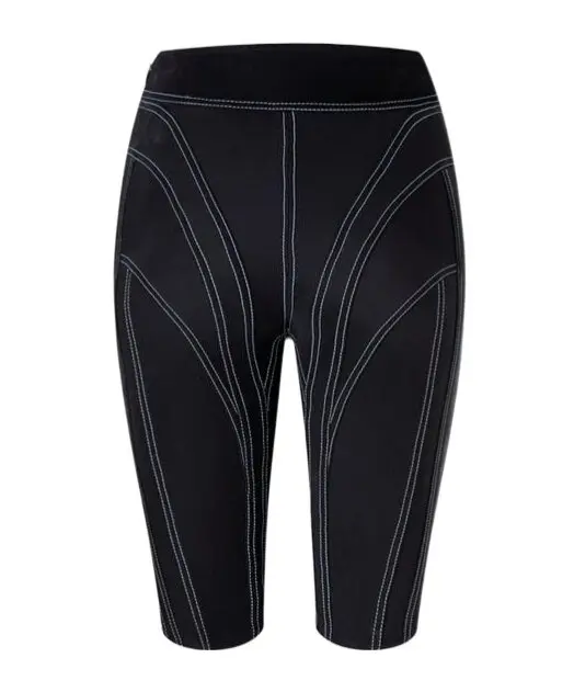 MUGLER Bike Shorts With Contrast Stitching