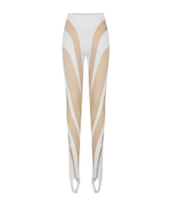 MUGLER Spiral Leggings - White