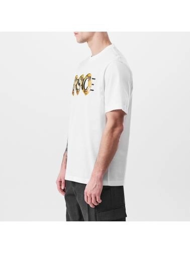 Versace Solid Color Printed T-shirt