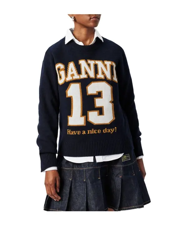 GANNI Baseball Crew Jumper