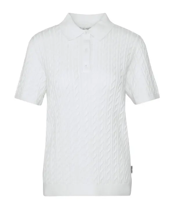 Barbour Hartland Short Sleeve Cable Knit Polo