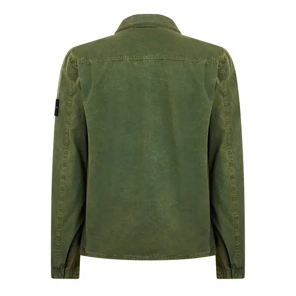 Stone Island Washed Cotton-canvas Overshirt