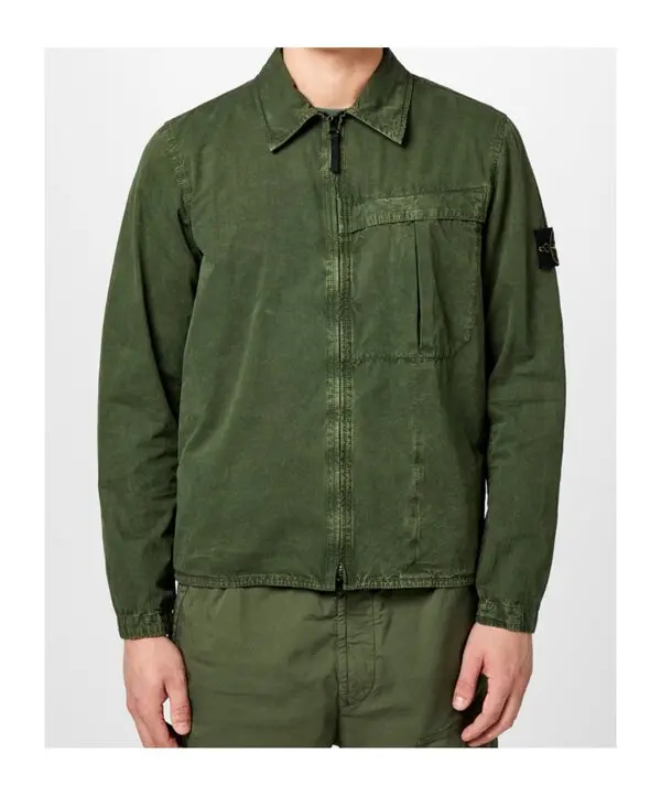 Stone Island Washed Cotton-canvas Overshirt