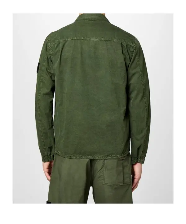 Stone Island Washed Cotton-canvas Overshirt