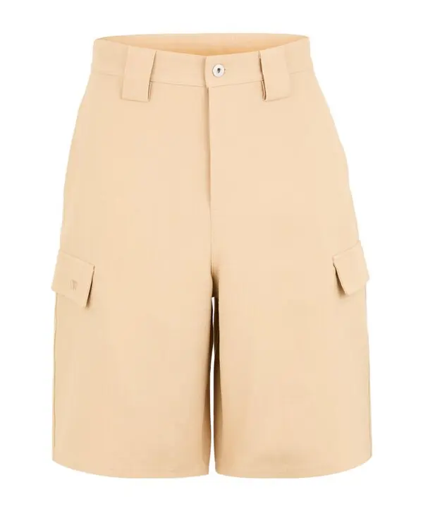 Off-White Knee-length Cargo Shorts
