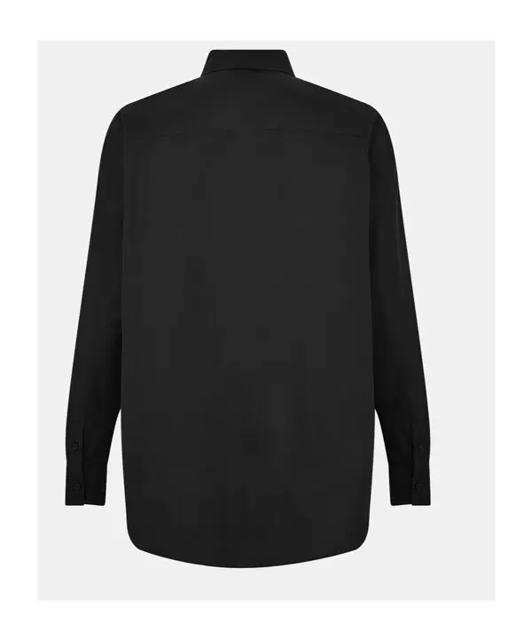 Off-White Loose Long-sleeve Shirt With Graffiti Print