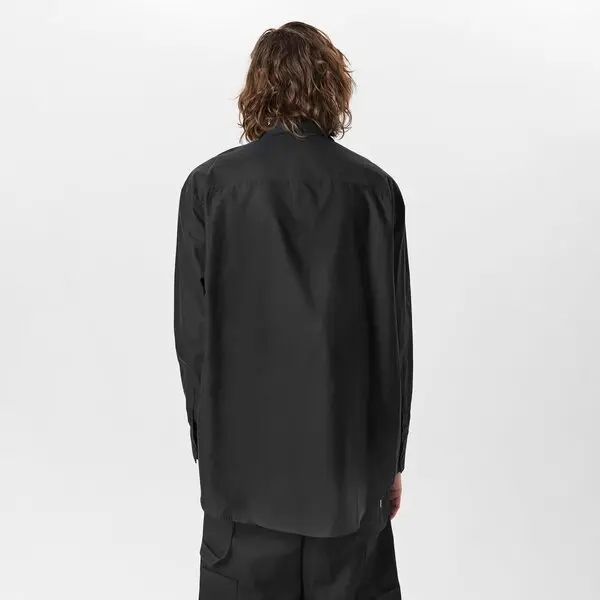 Off-White Loose Long-sleeve Shirt With Graffiti Print