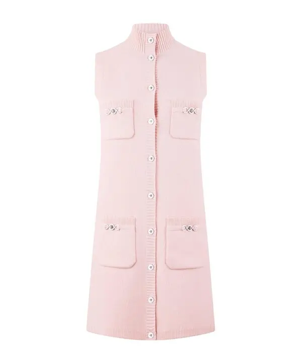 Versace Knit Medusa Mini Dress - Pink