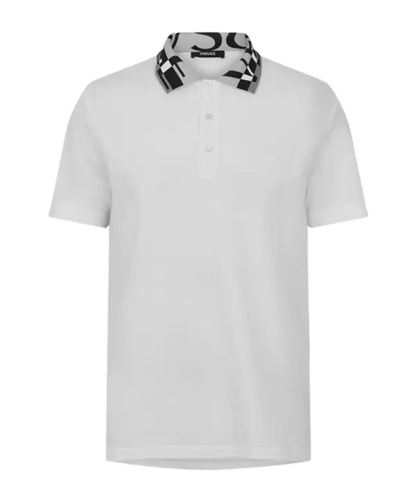 Versace Short-sleeved Polo Shirt - White