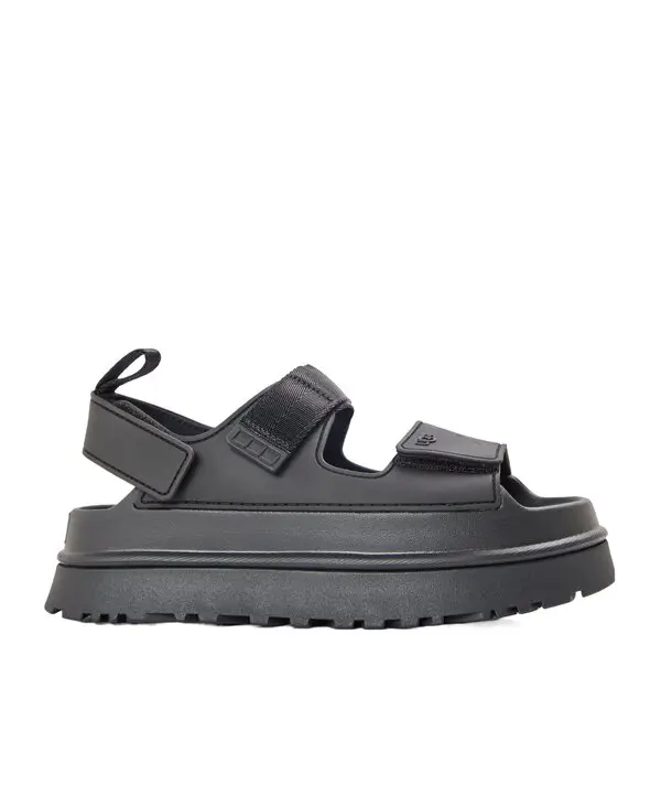 UGG Logo Detail Platform Sandals - Black
