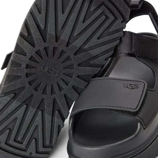 UGG Logo Detail Platform Sandals - Black