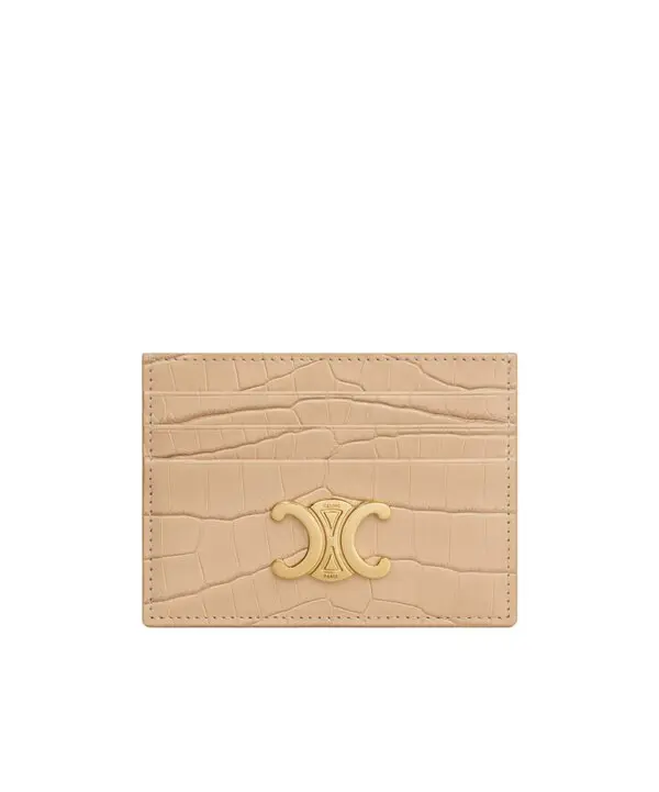 Celine Card Holder Triomphe In Niloticus Crocodile