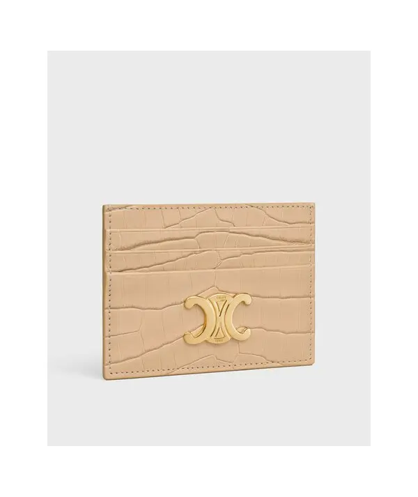 Celine Card Holder Triomphe In Niloticus Crocodile