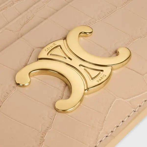 Celine Card Holder Triomphe In Niloticus Crocodile