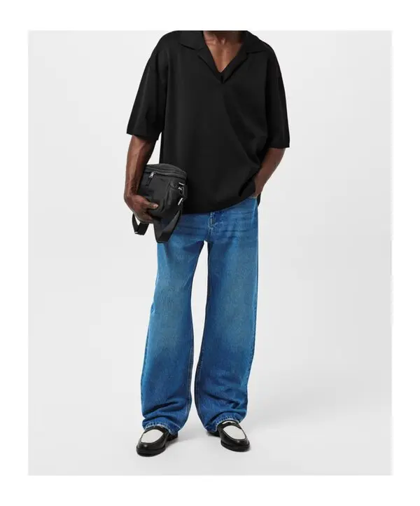 AMI Paris Knitted Short-sleeved Polo Shirt