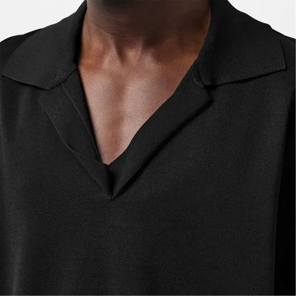 AMI Paris Knitted Short-sleeved Polo Shirt