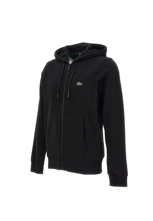 Lacoste Full-zip Hooded Sweatshirt - Black