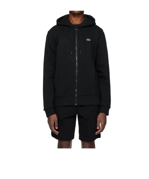 Lacoste Full-zip Hooded Sweatshirt - Black