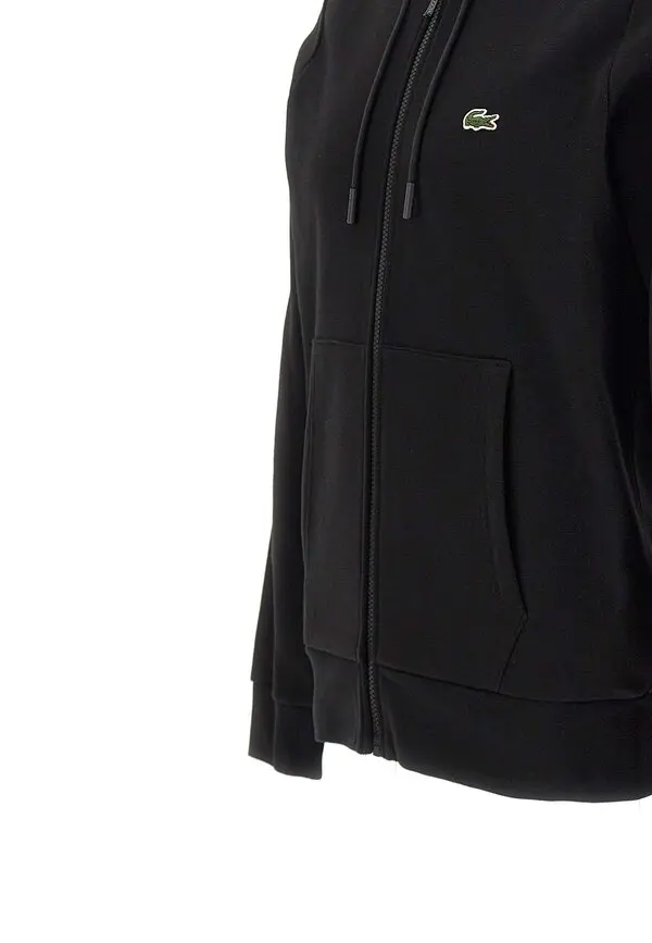Lacoste Full-zip Hooded Sweatshirt - Black