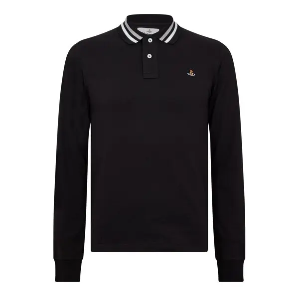 VIVIENNE WESTWOOD Long Sleeve Polo Shirt - Black