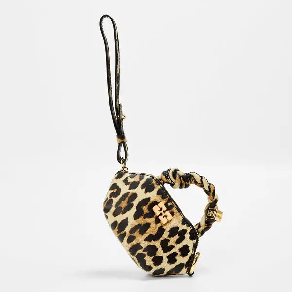 GANNI Leopard Print Bag Charm