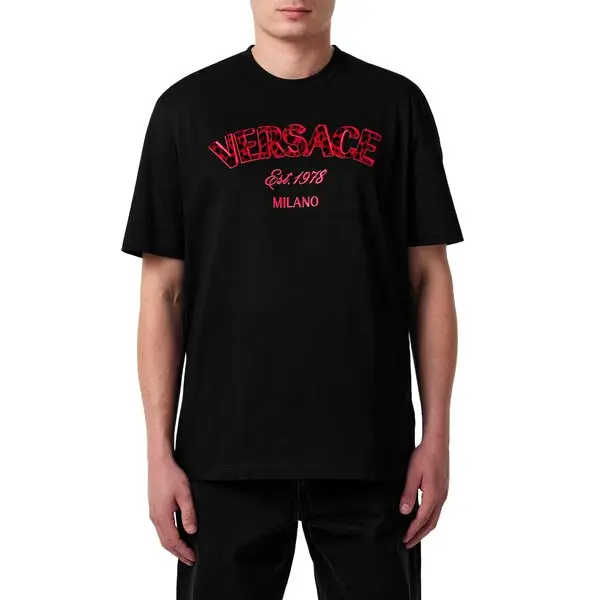 Versace Simple Logo T-shirt - Black