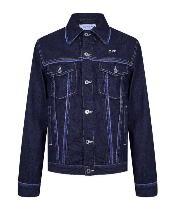 Off-White Zip-embellished Denim Jacket