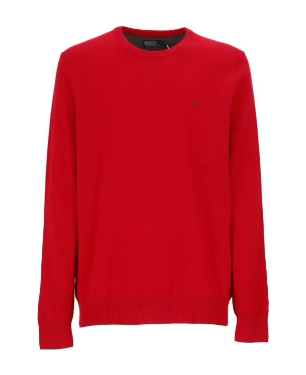 Polo Ralph Lauren Polo Pony Embroidered Knitted Jumper - Red