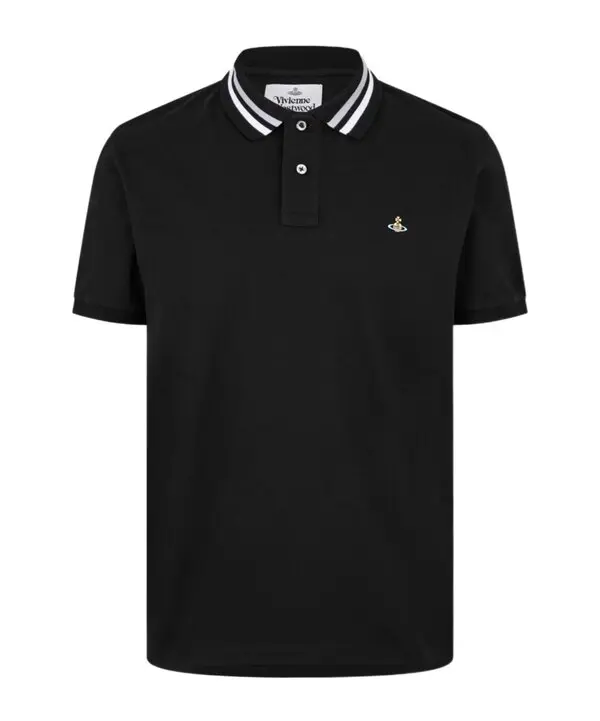 VIVIENNE WESTWOOD Classic Short-sleeved Polo Shirt - Black