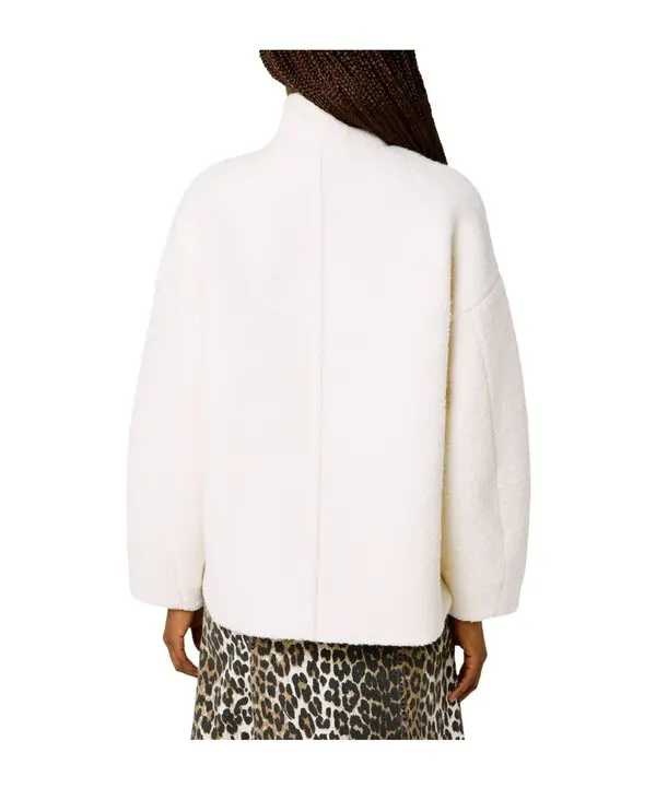 GANNI Boucle Shoulder Jacket With Asymmetrical Closure