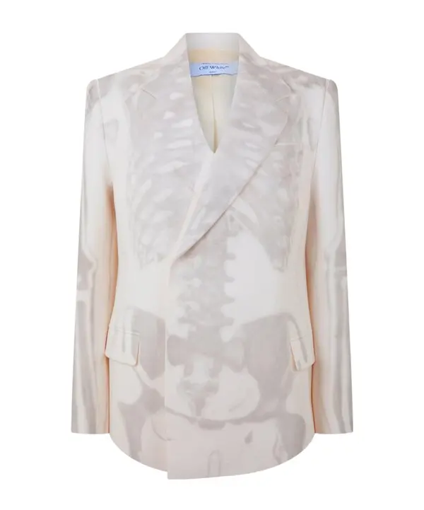Off-White Skeleton Print Double-breasted Blazer