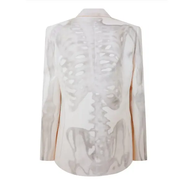 Off-White Skeleton Print Double-breasted Blazer