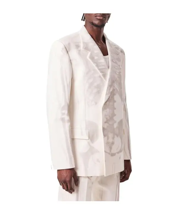 Off-White Skeleton Print Double-breasted Blazer