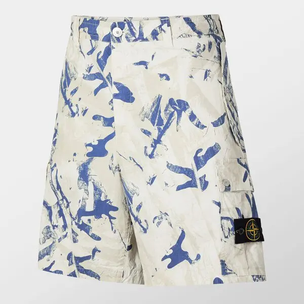Stone Island Camo Cargo Shorts