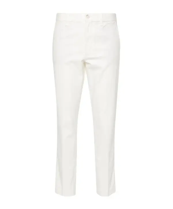Polo Ralph Lauren Cropped Slim Fit Twill Chino Trousers - White