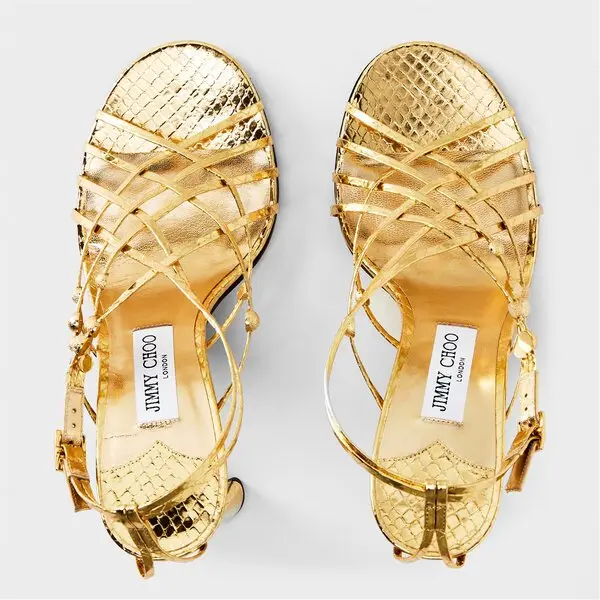 JIMMY CHOO Felice 95 Sculptural High-heeled Sandals