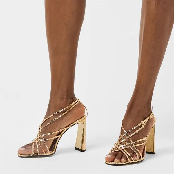 JIMMY CHOO Felice 95 Sculptural High-heeled Sandals