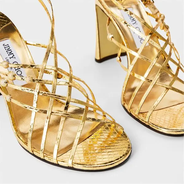 JIMMY CHOO Felice 95 Sculptural High-heeled Sandals