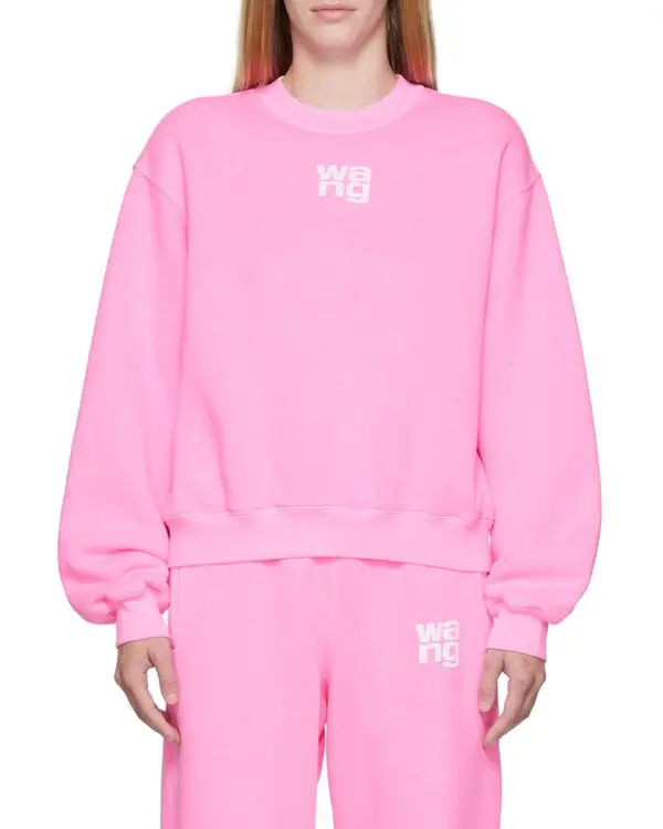 Alexander Wang Logo Print Long Sleeve Sweatshirt