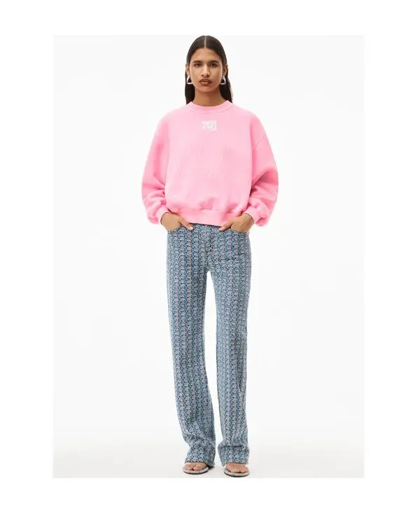 Alexander Wang Logo Print Long Sleeve Sweatshirt