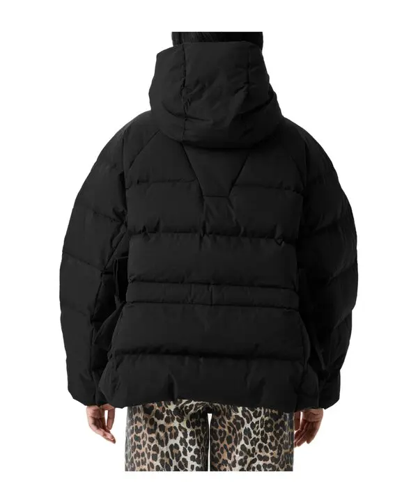 GANNI Hooded Puffer Coat With Duck Down Filling