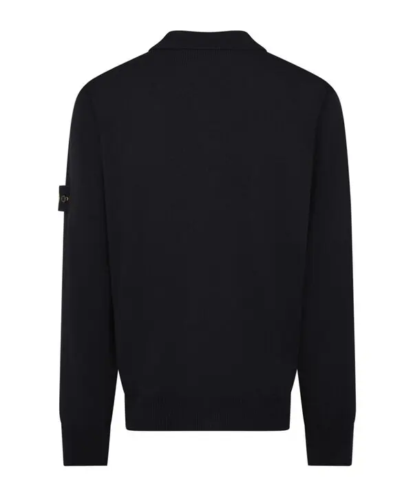 Stone Island Button Wool Polo Shirt