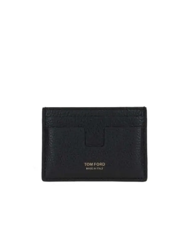 TOM FORD Logo Printed Classic Cardholder - Black