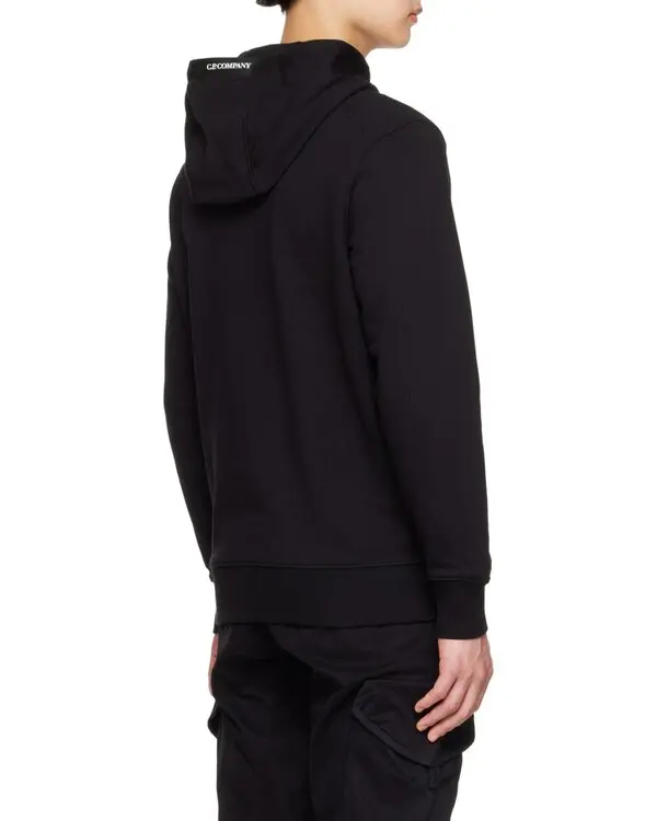C.P. COMPANY Logo Plaque Drawstring Hoodie