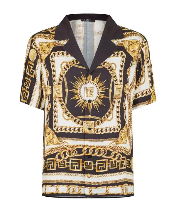 Balmain Short-sleeve Camp Collar Shirt
