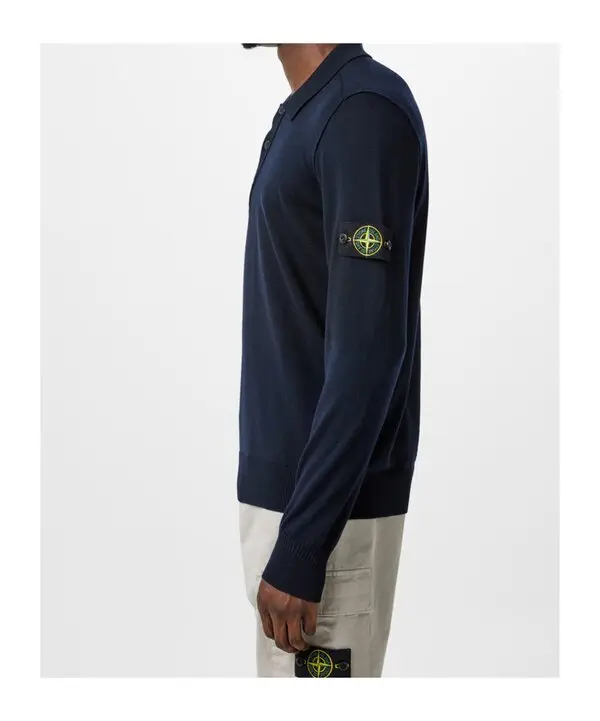 Stone Island Button Wool Polo Shirt