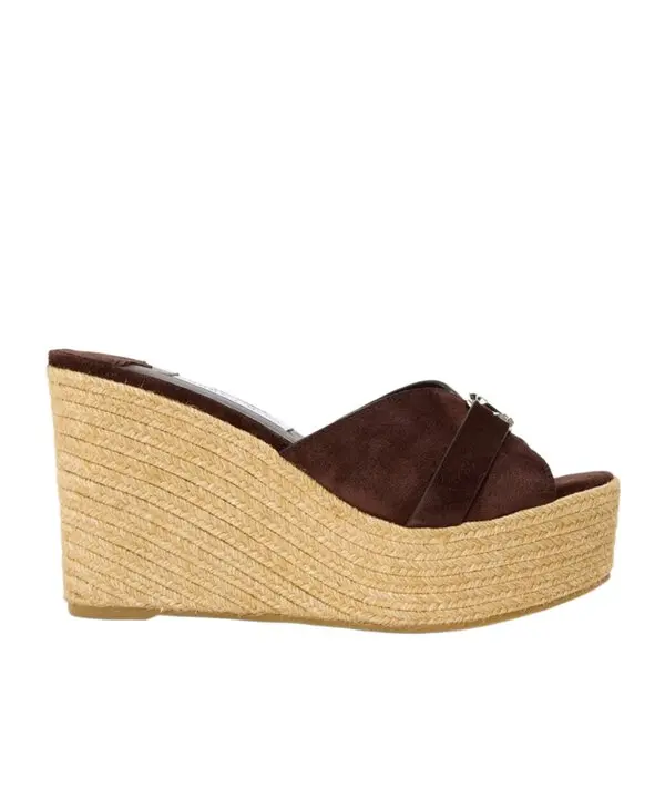 JIMMY CHOO Leda Wedge Sandals - Nude