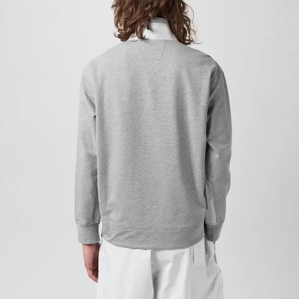 C.P. COMPANY Grey Color-blocked Stand-collar Zip-up Sports Jacket